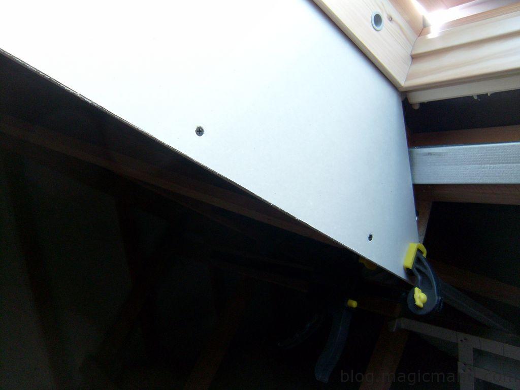 Habillage Velux en placo, 2ème chambre – MagicManu