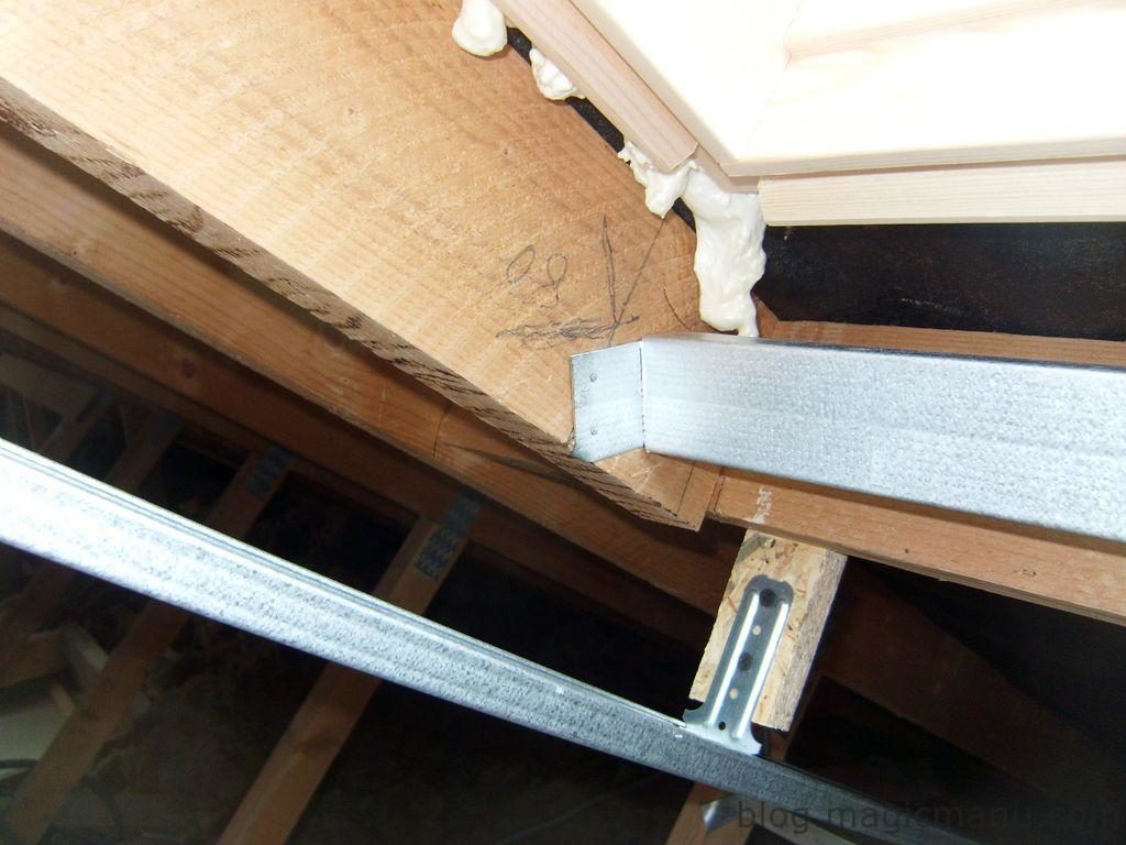 Habillage Velux en placo, 2ème chambre – MagicManu