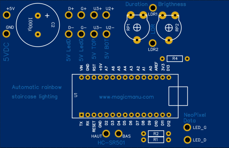 Fabriquer un éclairage automatique d’escalier avec Arduino – MagicManu