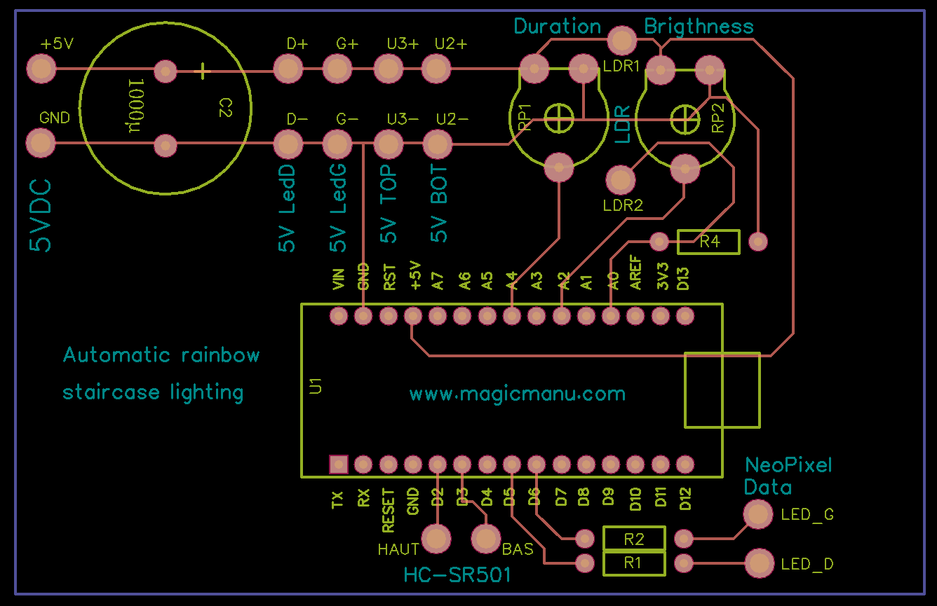 Fabriquer un éclairage automatique d’escalier avec Arduino – MagicManu