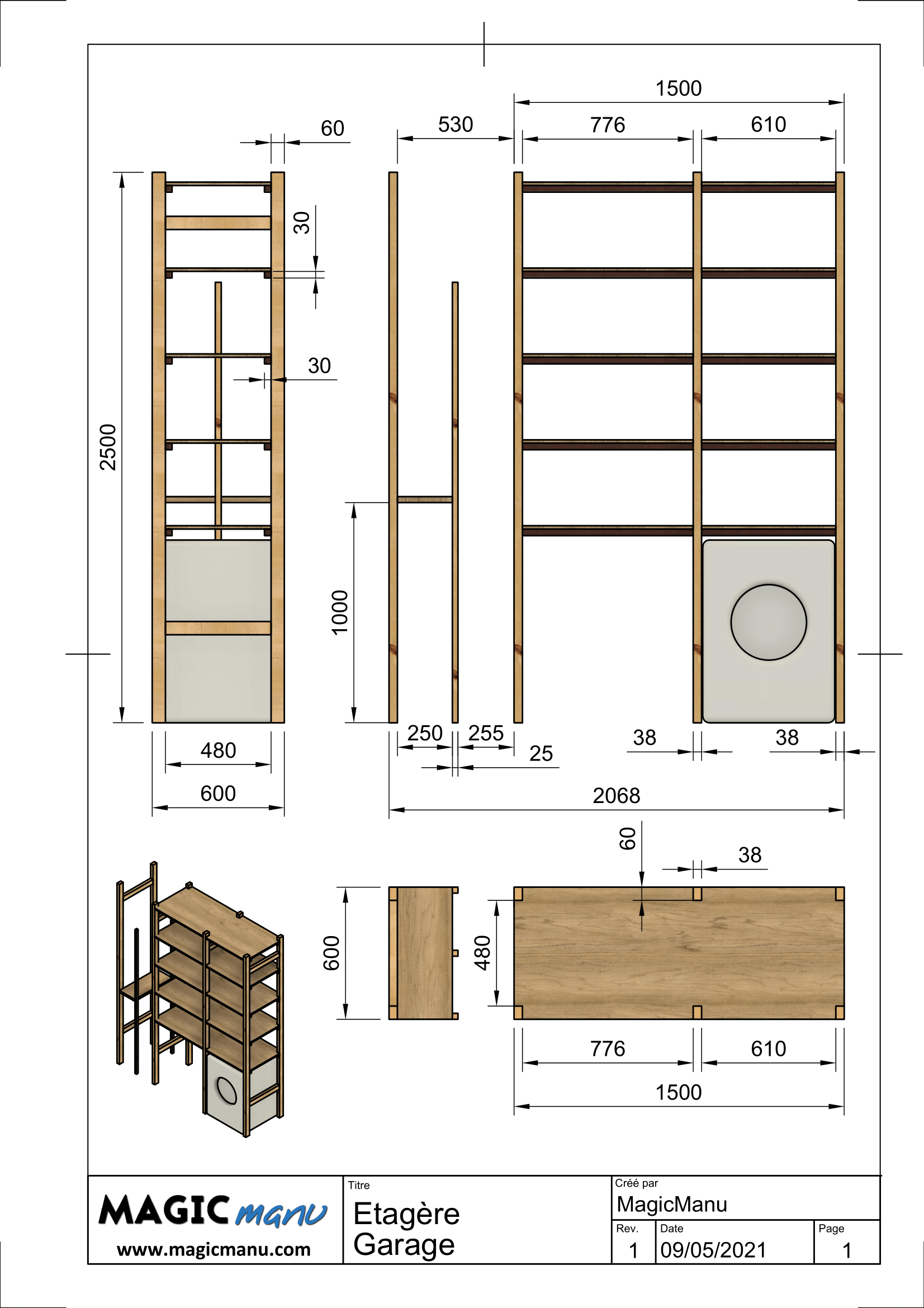 Fabriquer une étagère d’atelier sur mesure – MagicManu